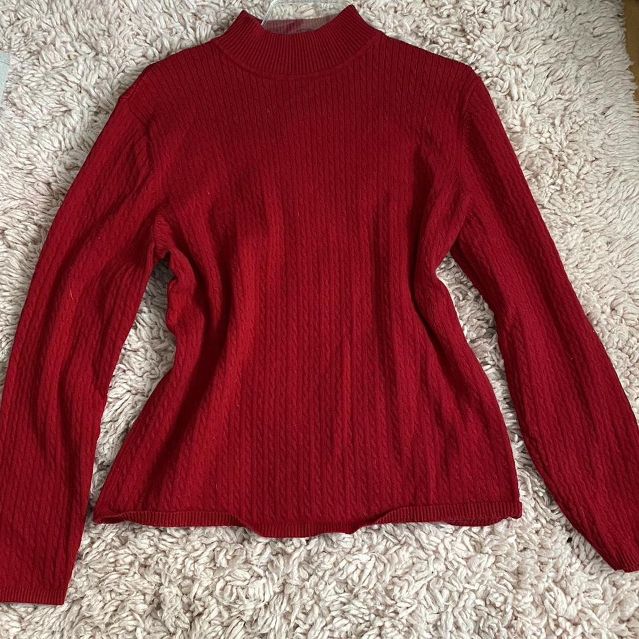 red sweater jumper kidcore preppy retro fall fashion... - Depop