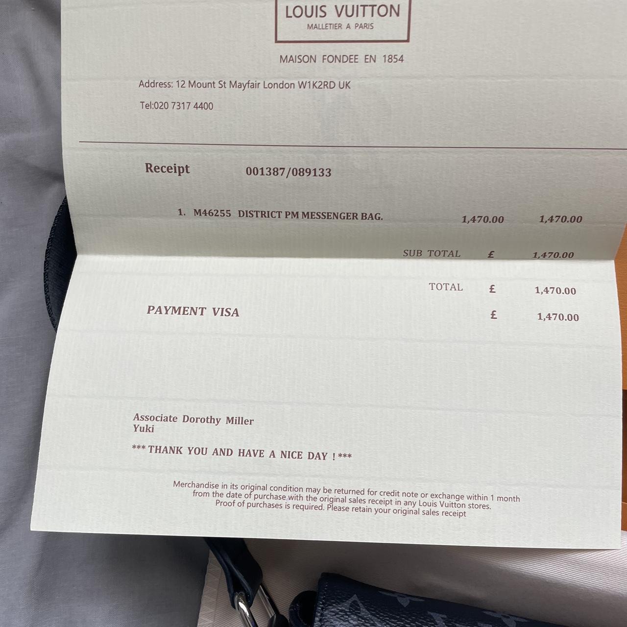 Lv district pm messenger bag with uk receipts(mssg... - Depop