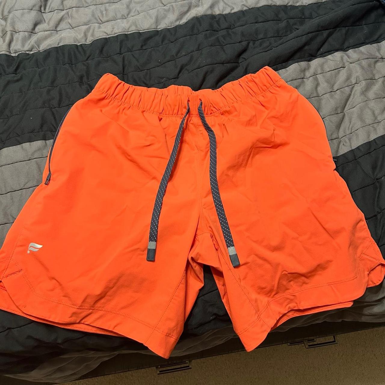 Small Orange Fabletic shorts 7 Inch | Depop