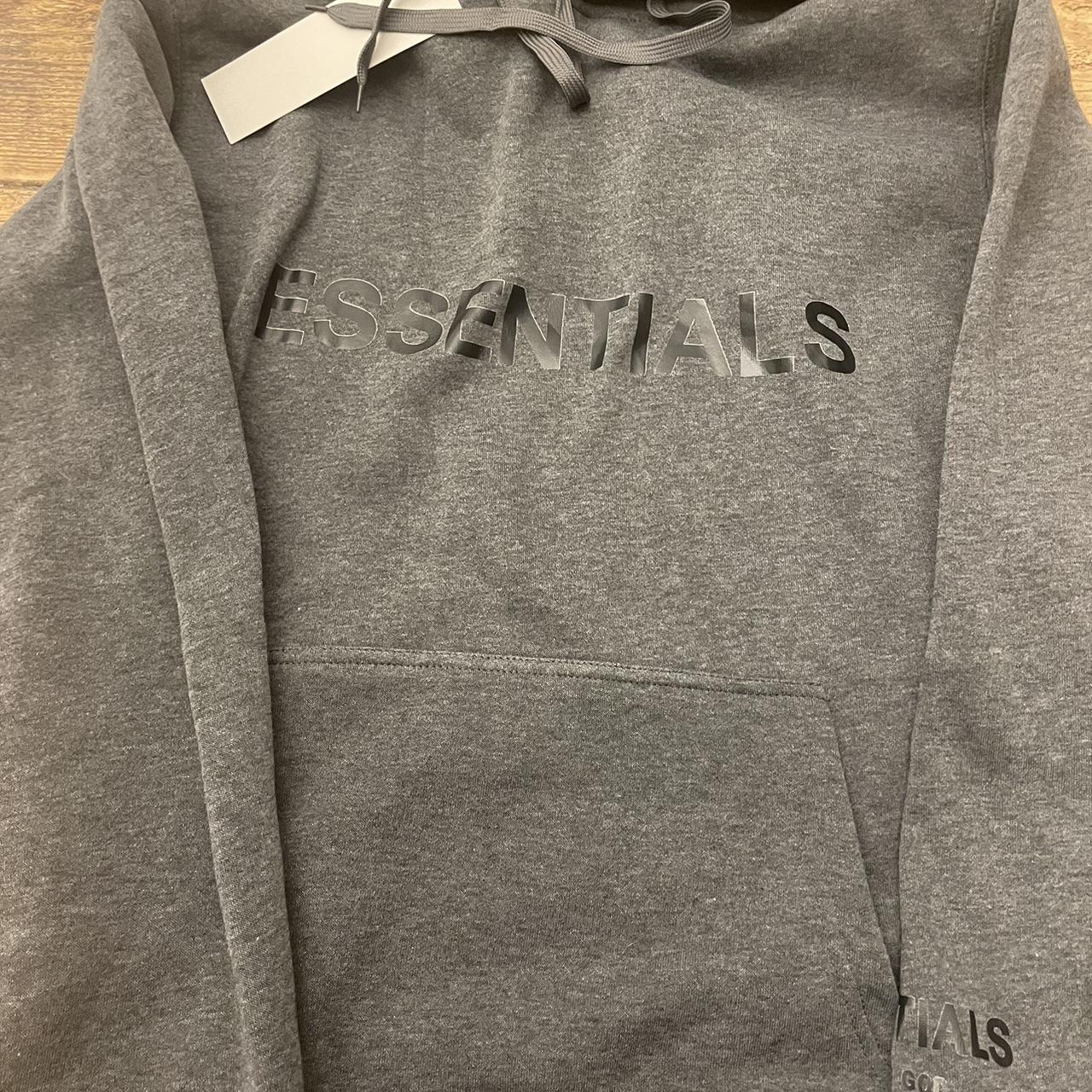 Grey essentials hoodie new with tags - Depop