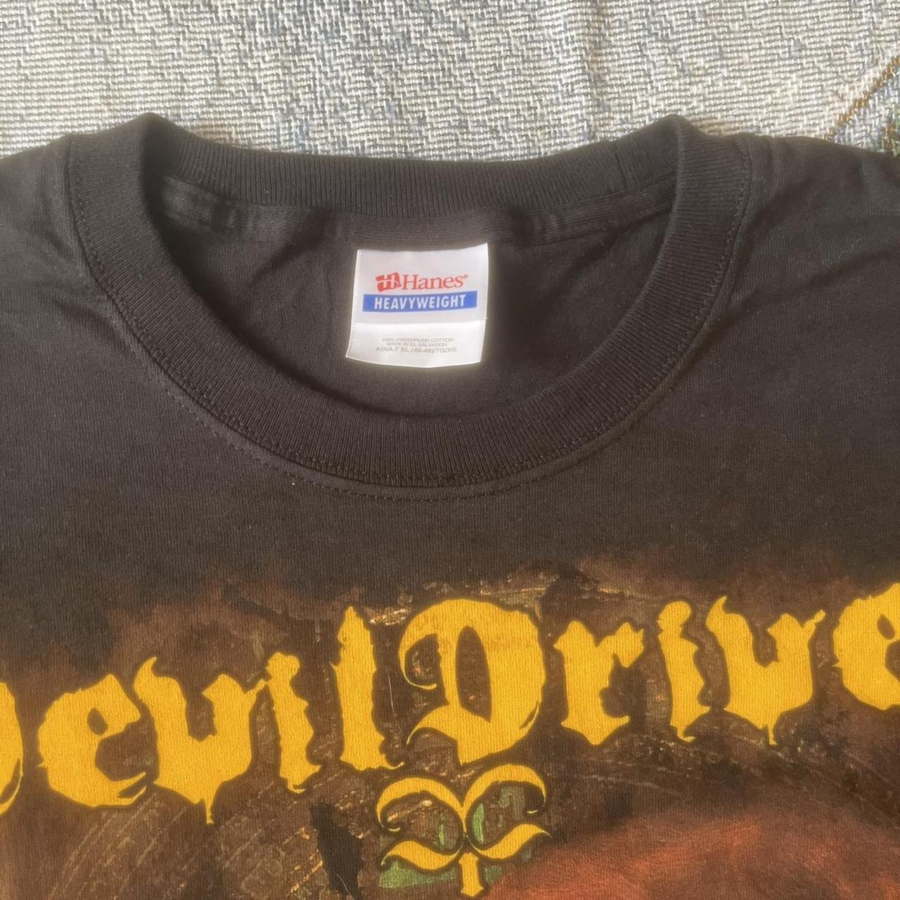Vintage Y2K Devil Driver Tee - Size XL 29.5x21.5 - Depop