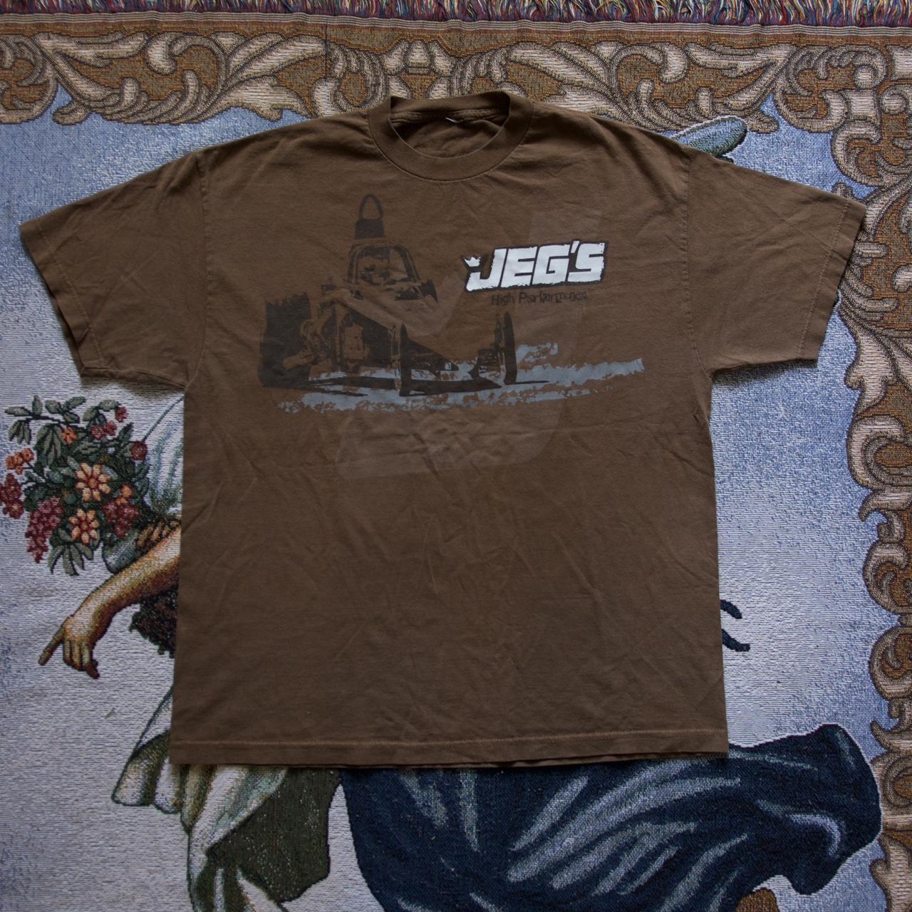 Vintage NHRA Jegs Racing Tee - Size XL 29x23.5 - Depop