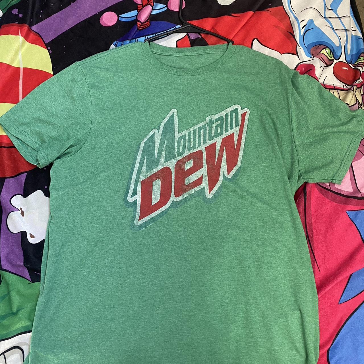 Cool Mountain Dew shirt 😋 Size- L No noticeable... - Depop