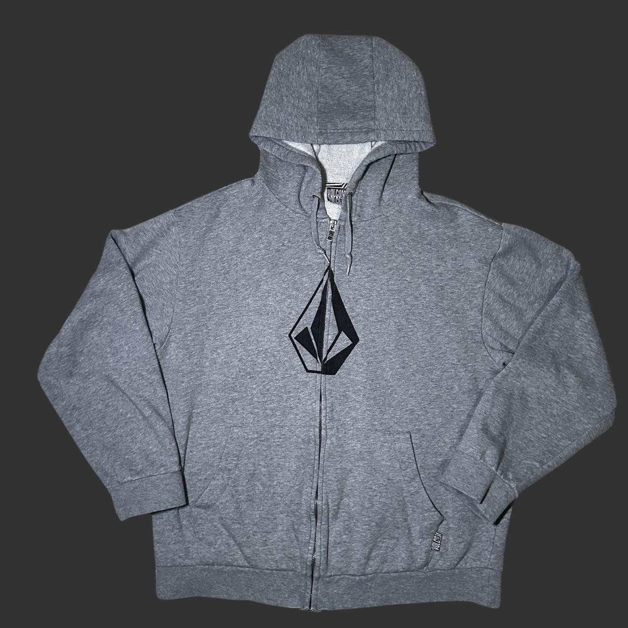 Y2K STREETWEAR STYLE VOLCOM GREY SKATER ZIP UP ... - Depop