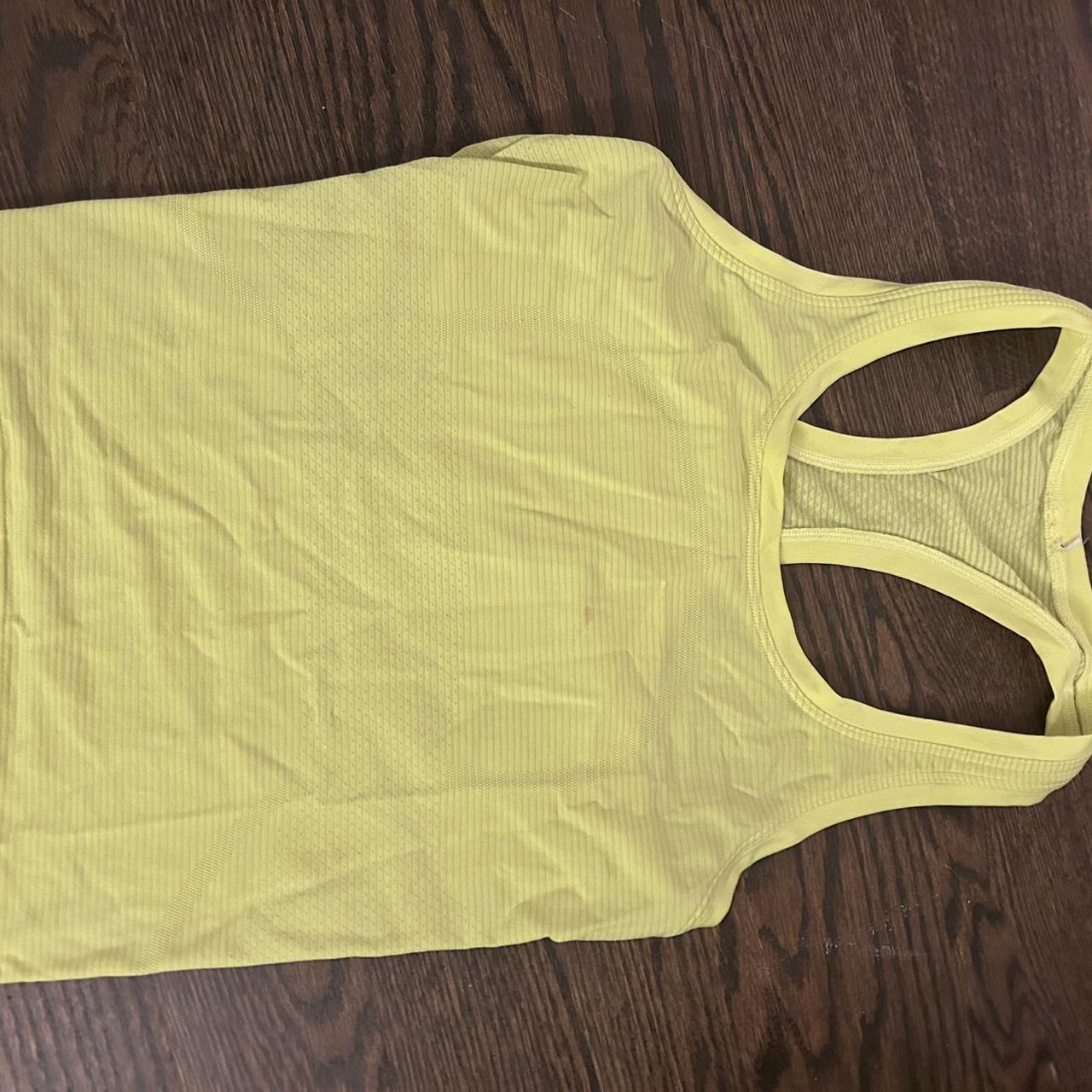 Yellow Lululemon racer back tank top #activewear - Depop