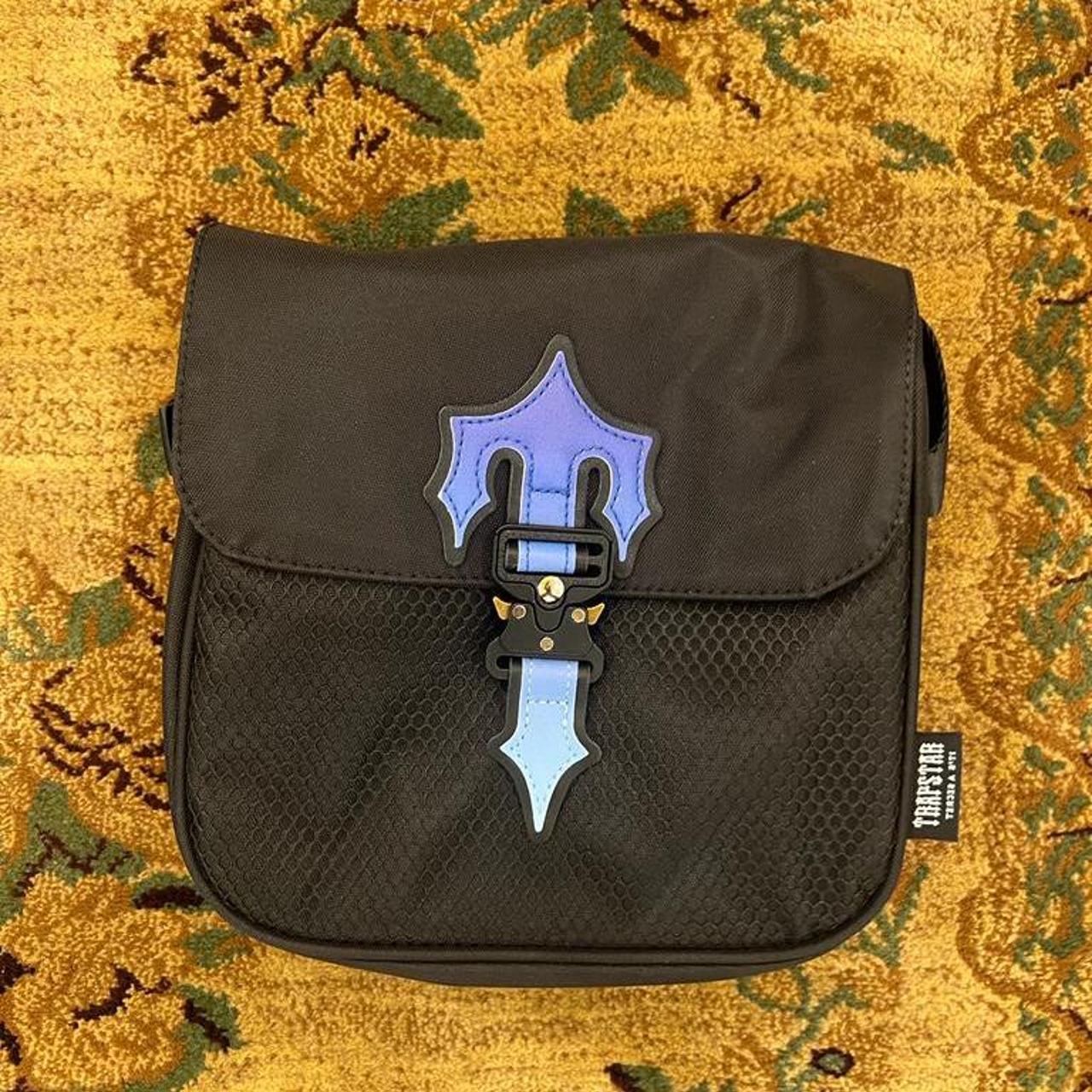 Trapstar Men's Black and Blue Bag | Depop