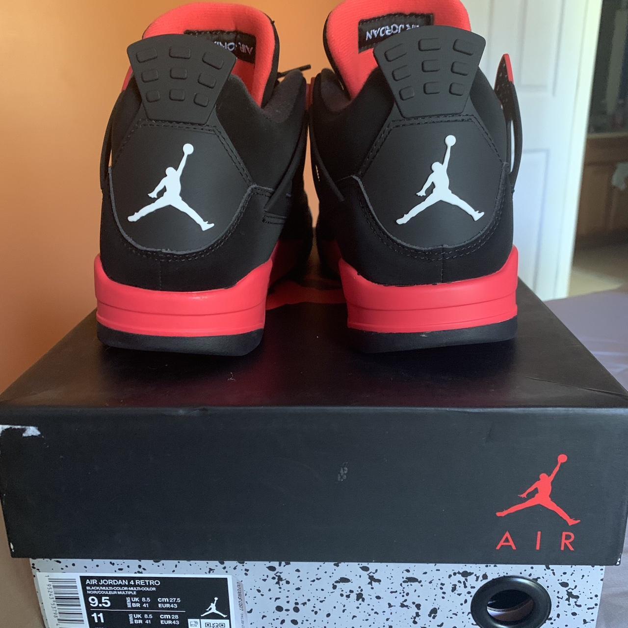 Jordan Men's Black and Red Trainers | Depop