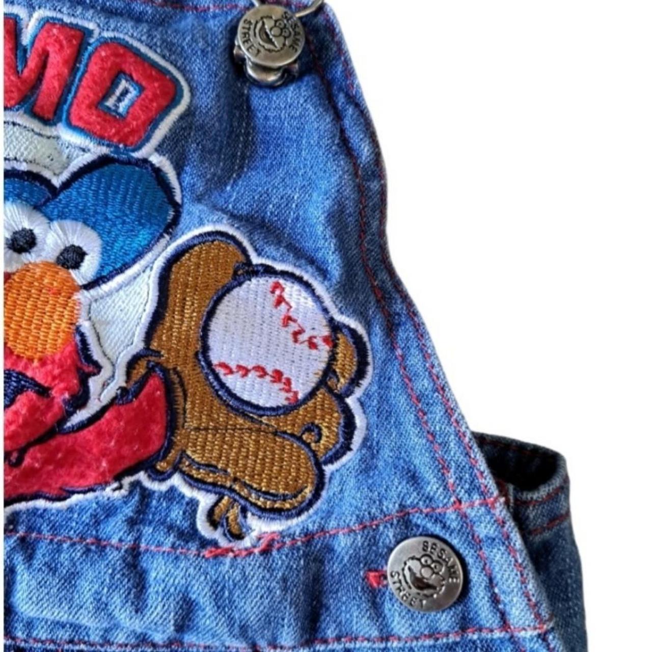 Vintage Sesame Street Elmo Baseball MVP Denim... - Depop