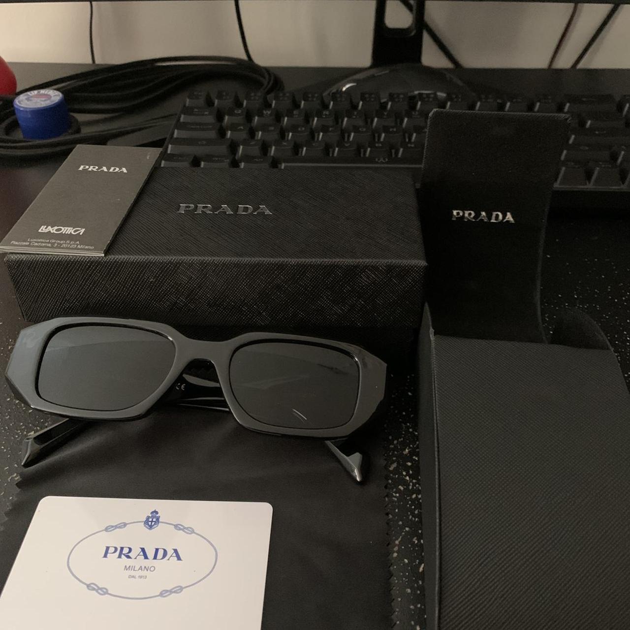 *ACCEPTING OFFERS* Black Prada Lens Sunglasses ship... - Depop