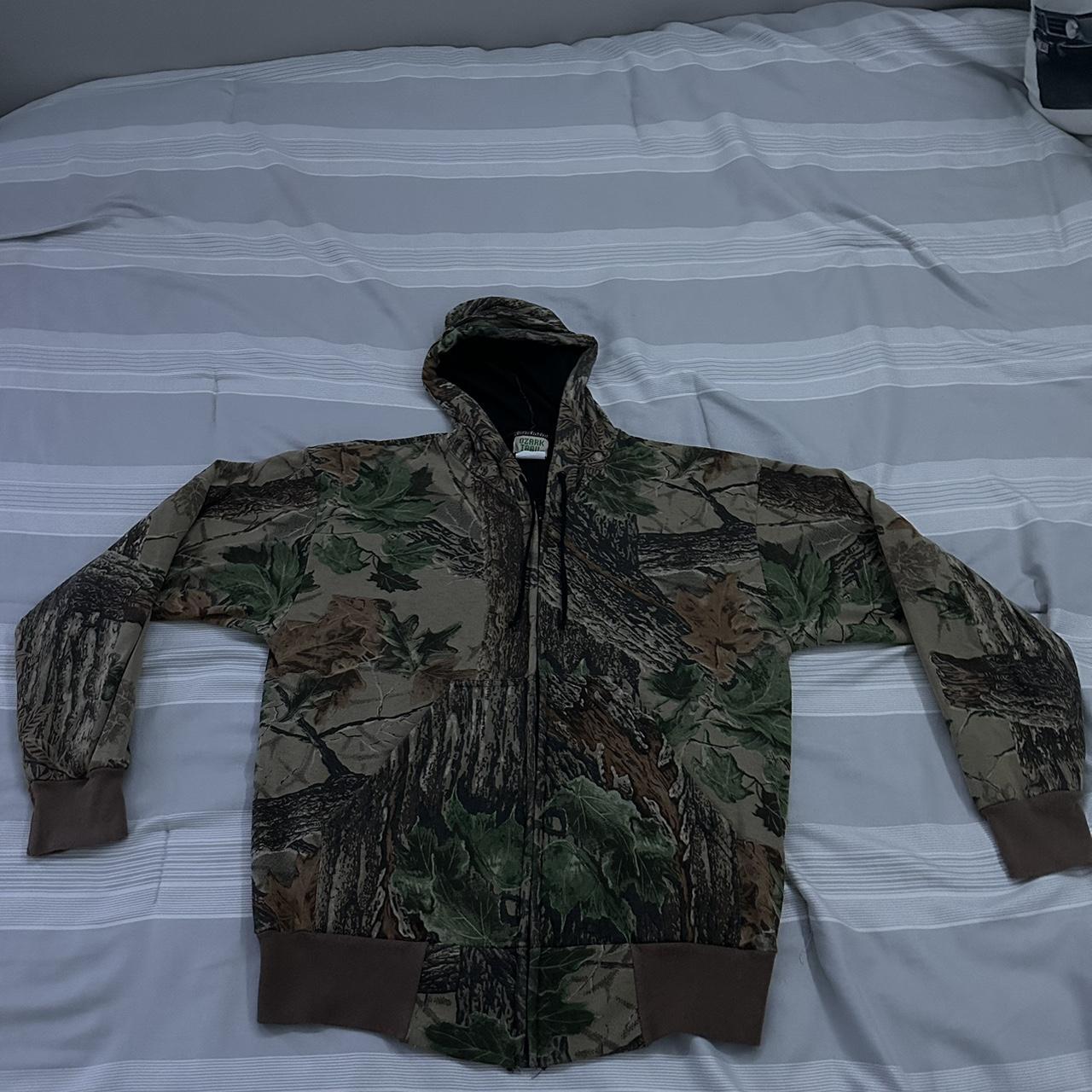 Vintage Zip Up Real Tree Camo Hoodie - Great... - Depop