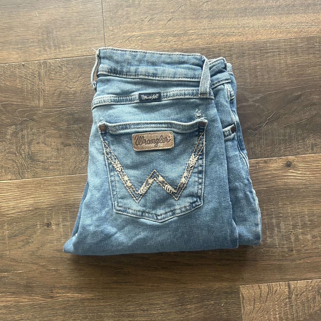 Wrangler boot cut jeans, has a small rip as seen in... - Depop