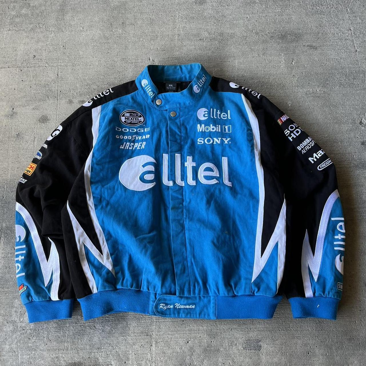 Blue and black NASCAR racing jacket racing. Alltel... - Depop