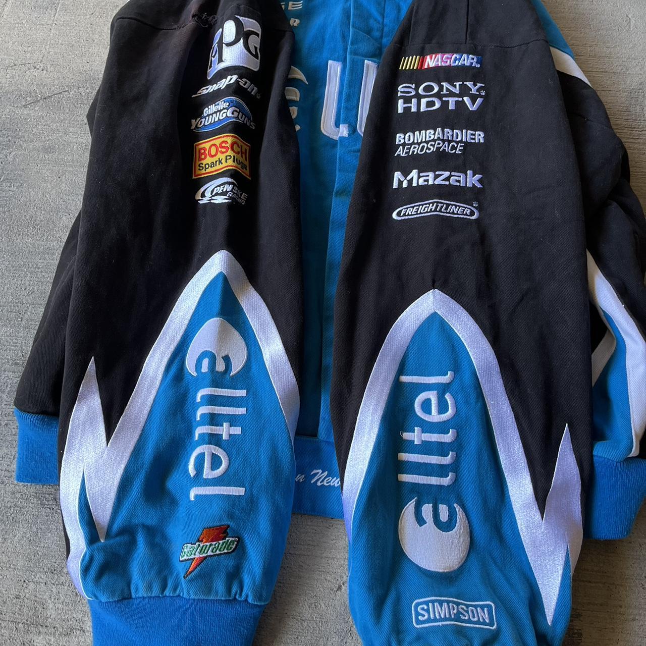 Blue and black NASCAR racing jacket racing. Alltel... - Depop