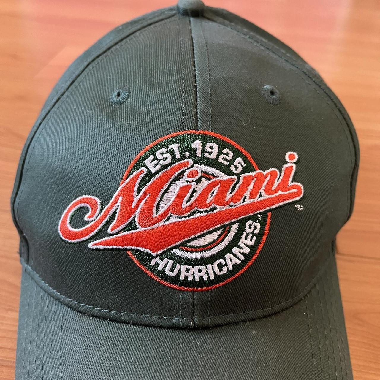Official Miami Hurricanes Baseball Cap OS Velcro... - Depop