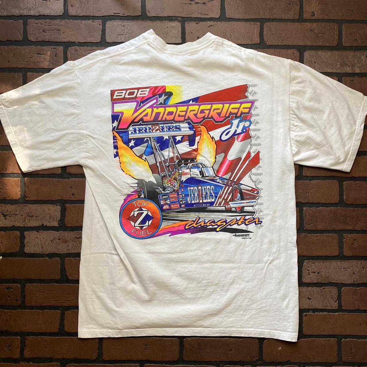 Vintage racing t-shirt jerzees vandergriff jr.... - Depop