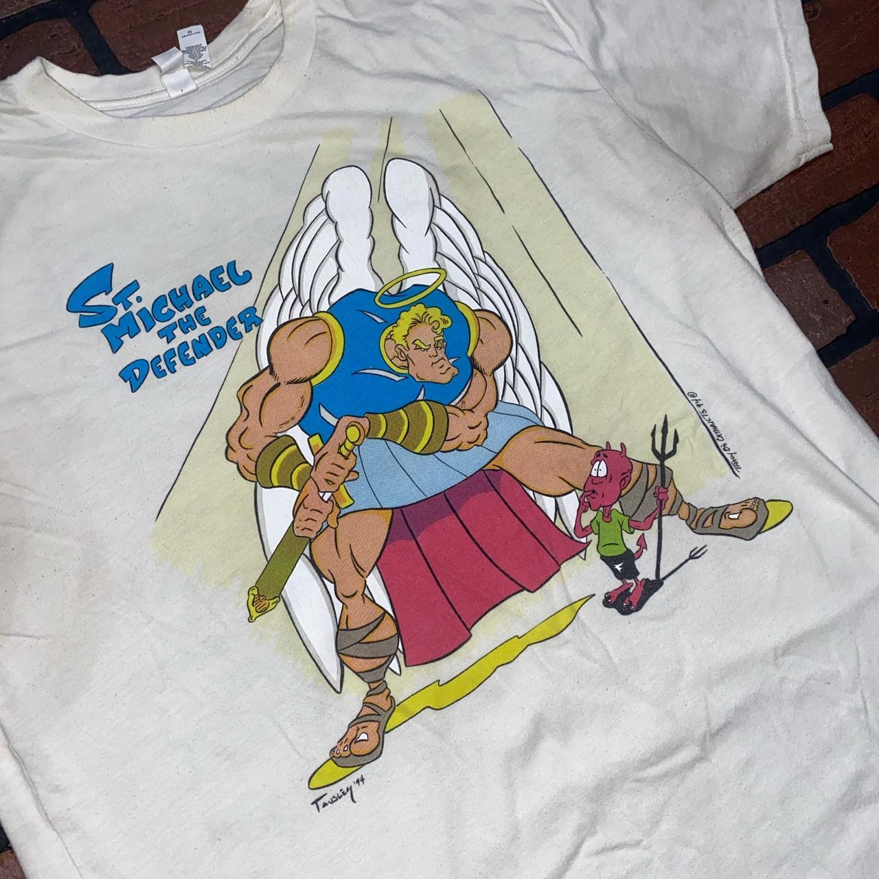 Y2k Jesus god graphic tee ️cool shirt! Art dated at... - Depop