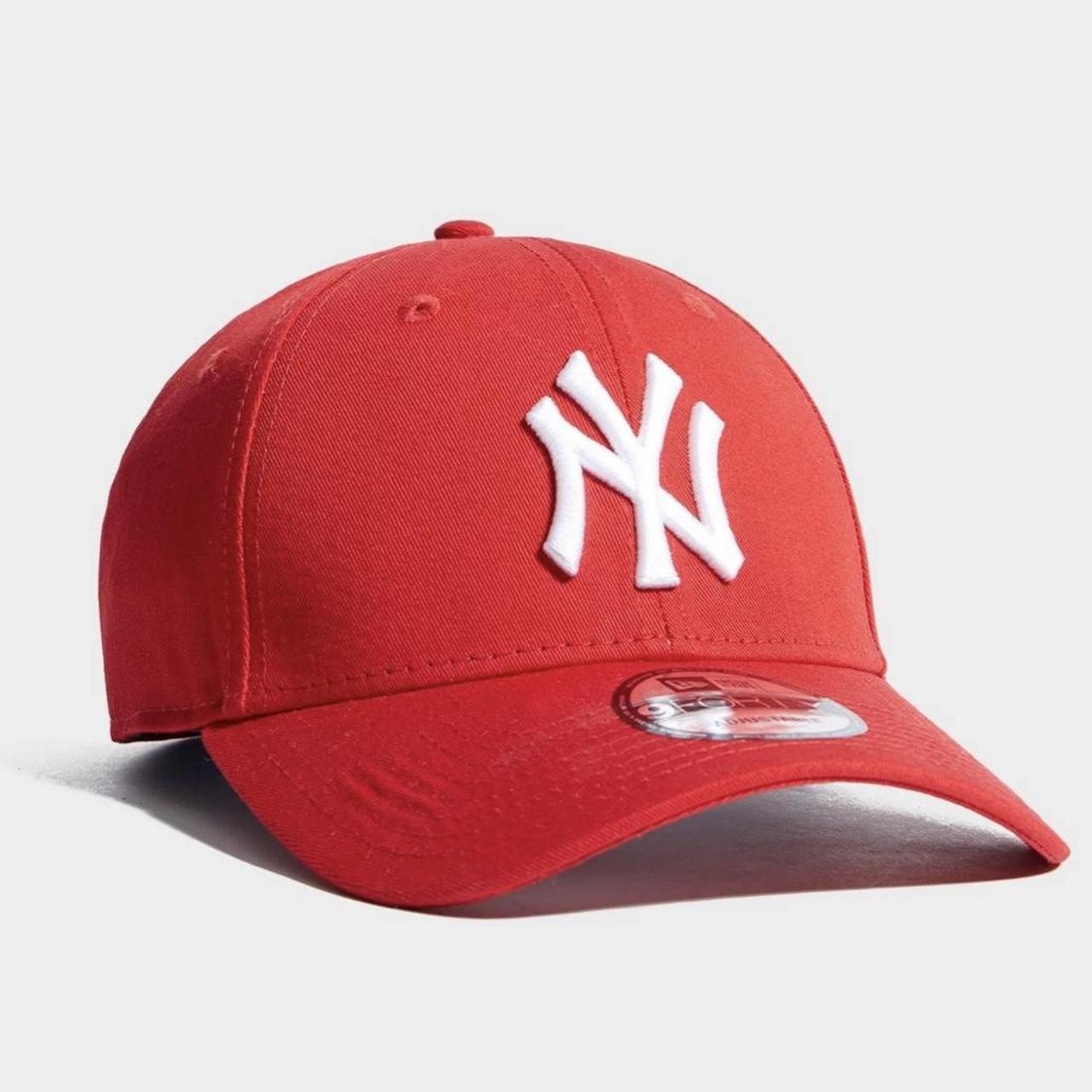 Red new era cap Worn once - Depop