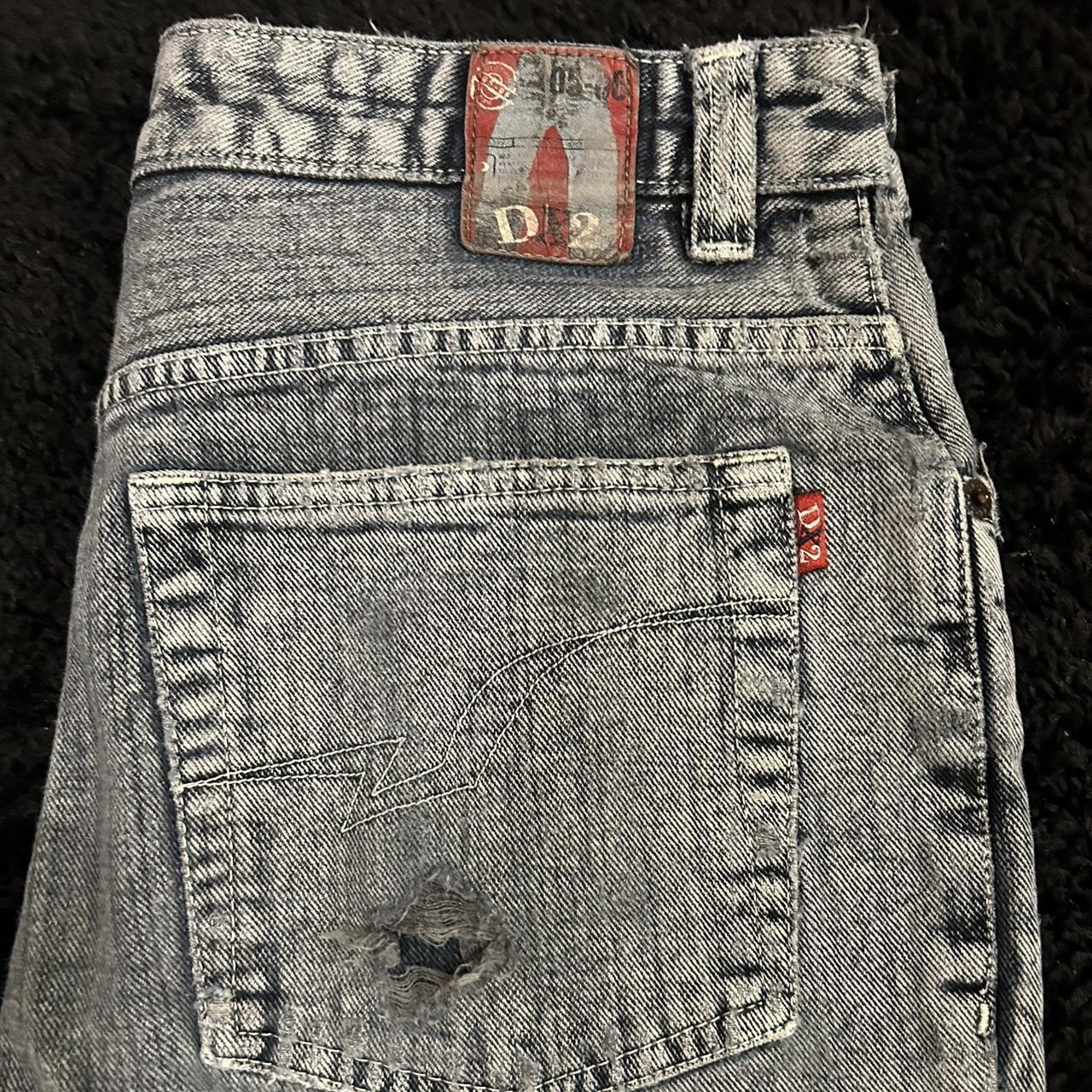 Vintage wide leg D2 womens jeans Womens 32Waist... - Depop