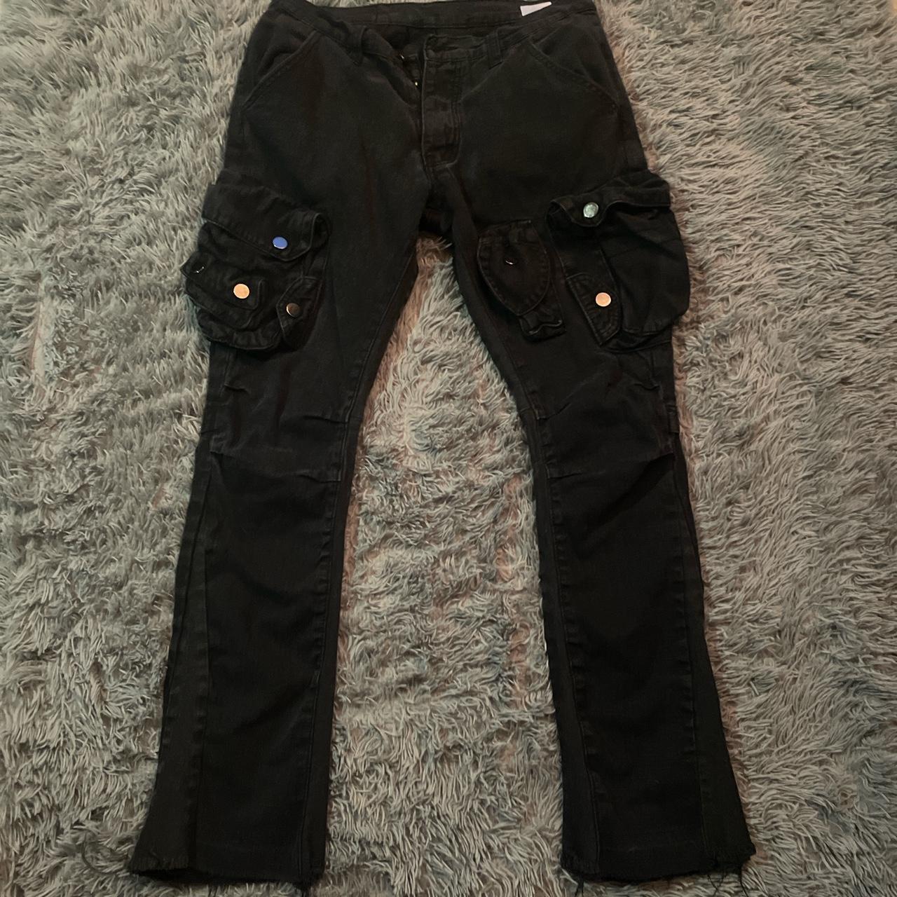 mnml cargos waxy black mnml cargos. i’m selling... - Depop