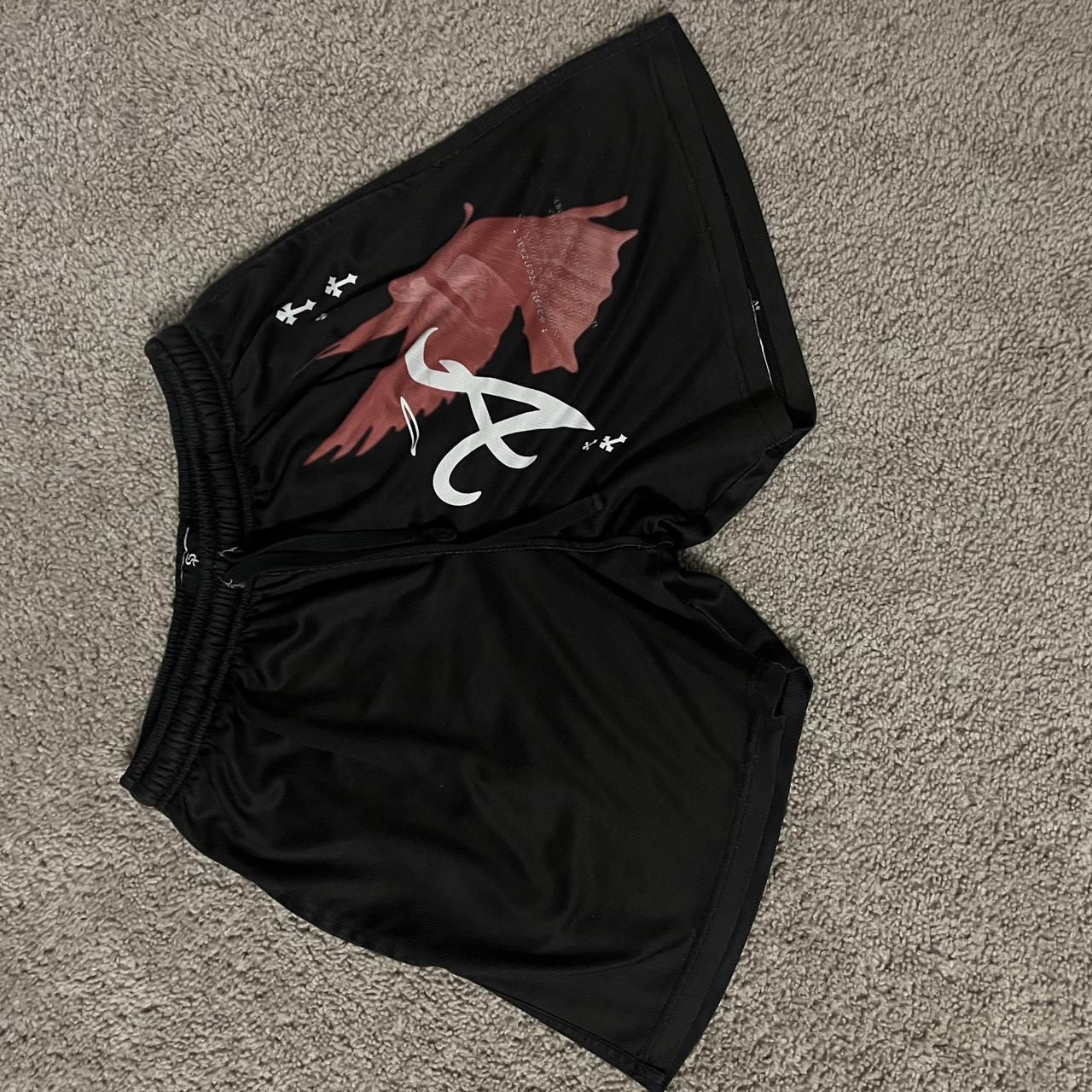 Black and red Atlanta Braves shorts Saint potential... | Depop