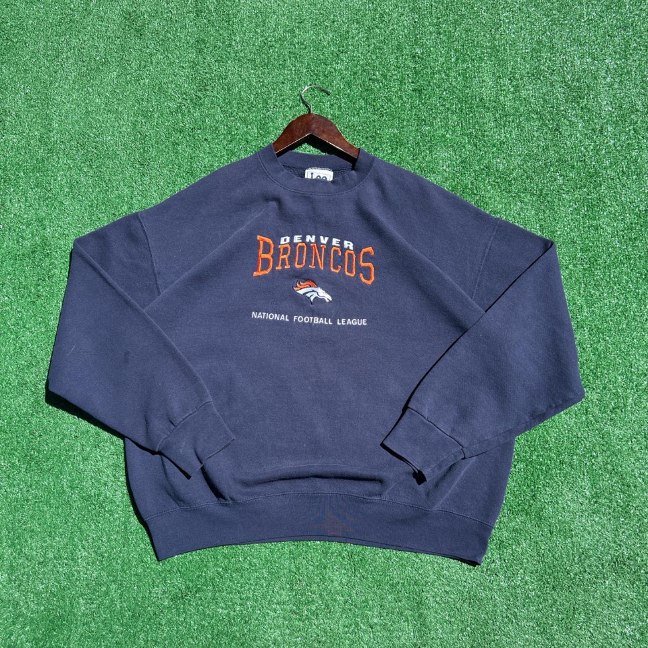 Vintage 1990s 'Denver Broncos' LEE Crew-neck 1990’s... - Depop