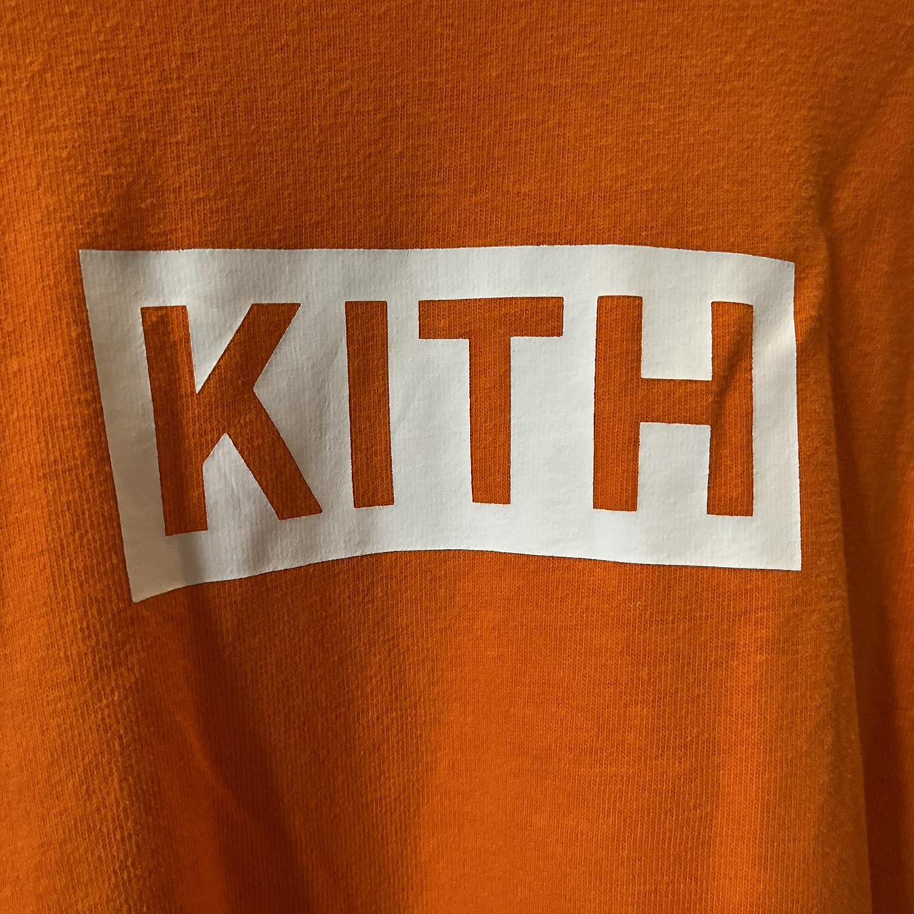 Kith Box Logo T-shirt Orange XL Worn a couple of... - Depop