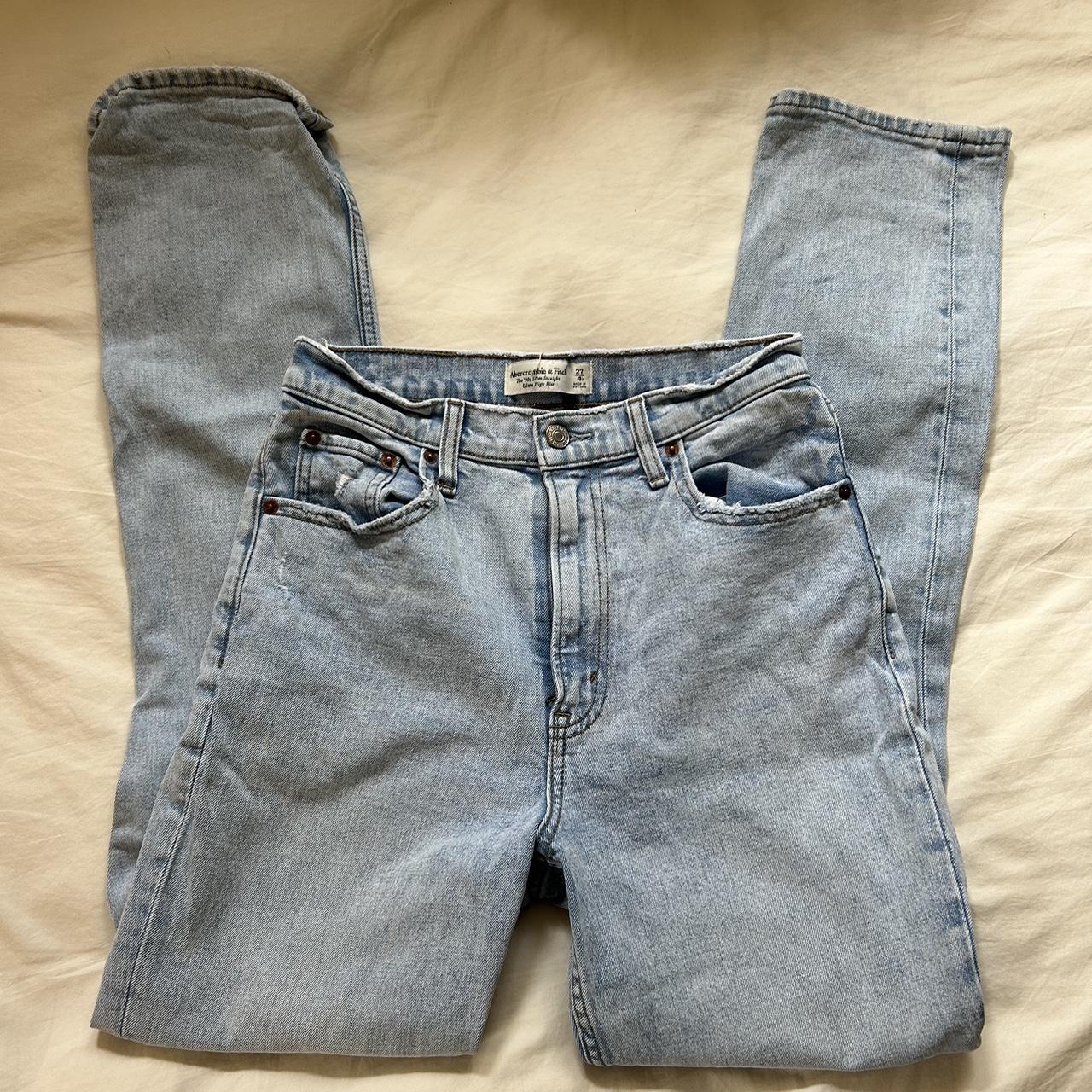 abercrombie and fitch the 90s slim straight ultra... - Depop