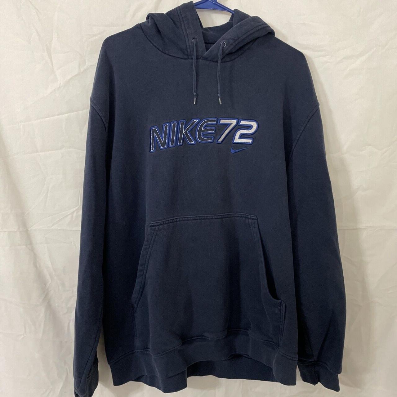 Vintage Y2K Nike 72 Grey Tag Hoodie Pullover... - Depop