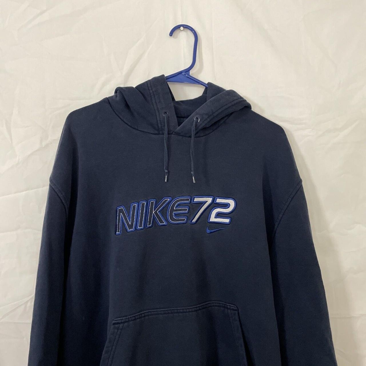 Vintage Y2K Nike 72 Grey Tag Hoodie Pullover... - Depop