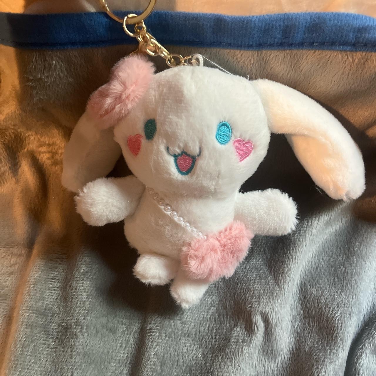 cute pink cinnamoroll keychain - Depop