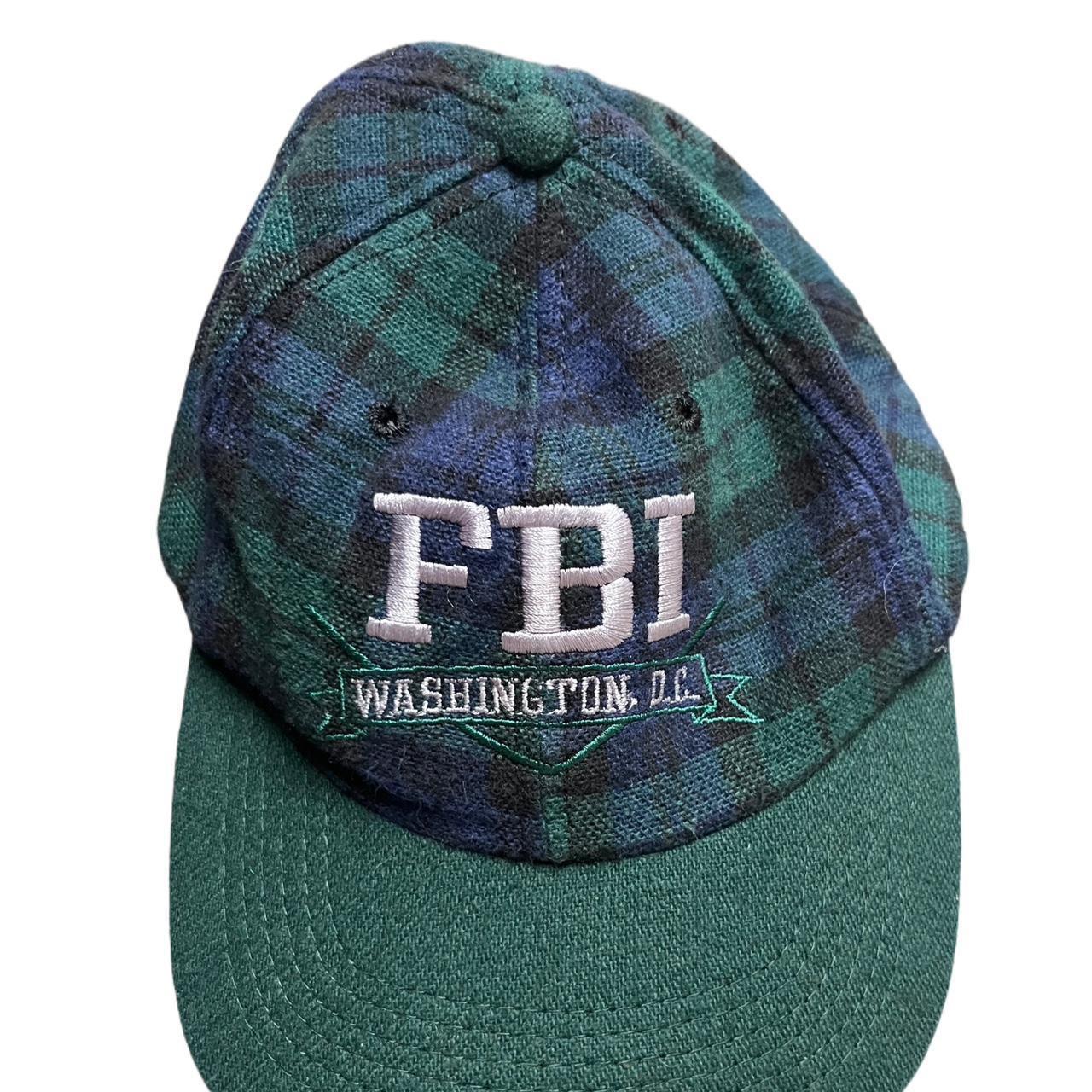 Stylish FBI Plaid Cap - Green & Blue Official FBI... - Depop