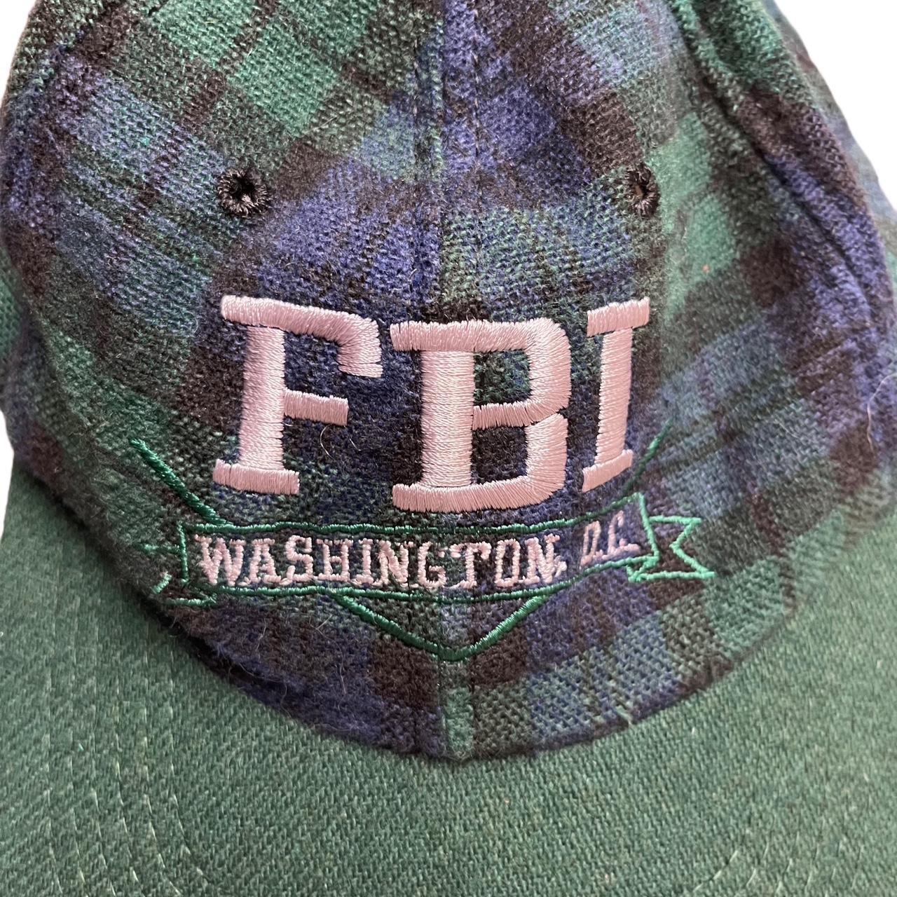 Stylish FBI Plaid Cap - Green & Blue Official FBI... - Depop