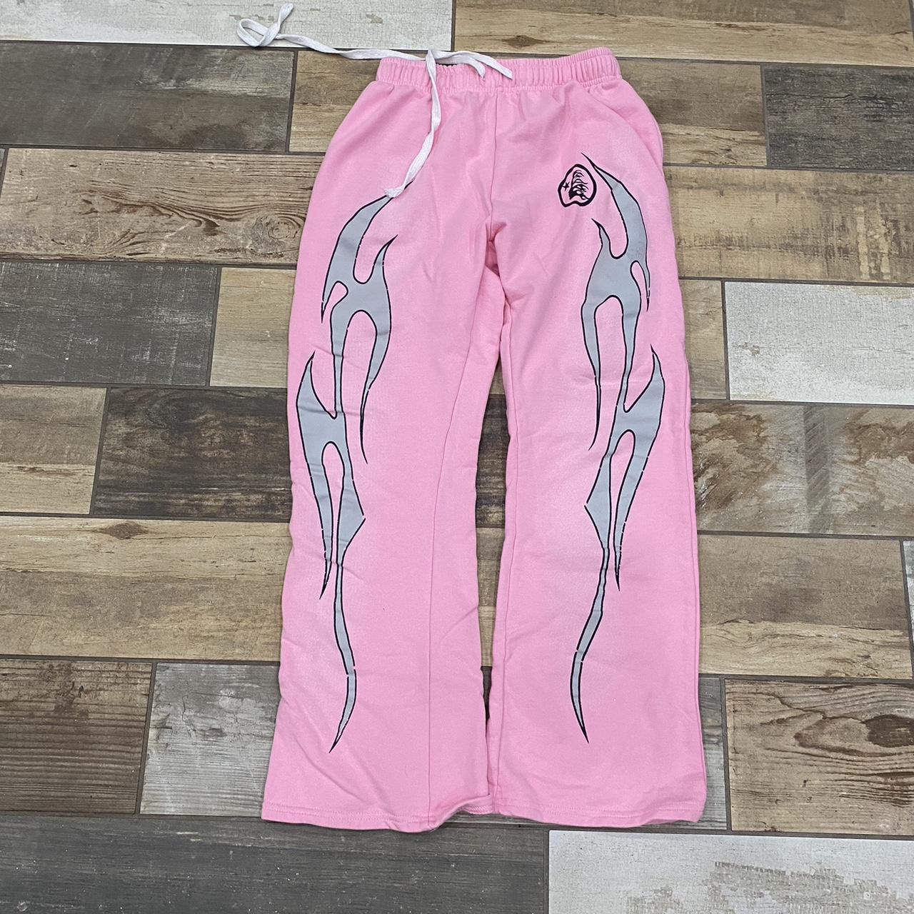 Pink hellstar sweatpants price states obvious dm... - Depop