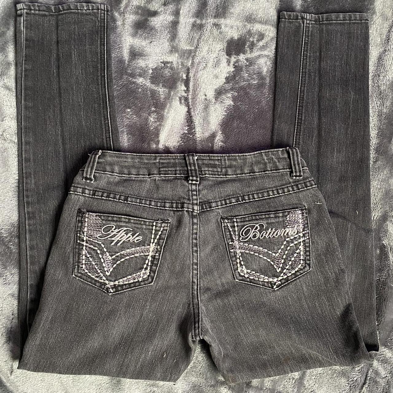 Y2K Gray Low Rise Apple Bottom Jeans! Silver... - Depop