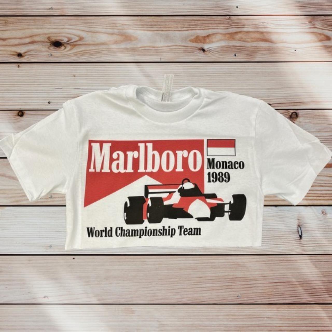 Marlboro World Championship Team Short Sleeve Crop... - Depop