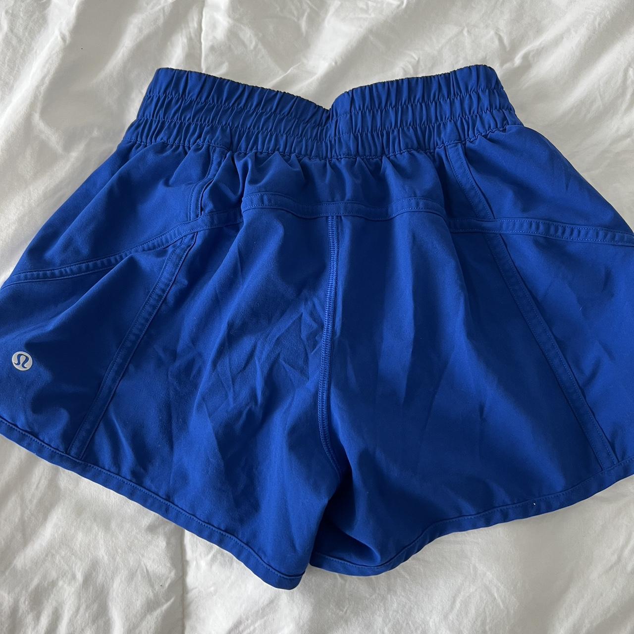 Blue lululemon hotty hot shorts “4 Size 4 Perfect... - Depop