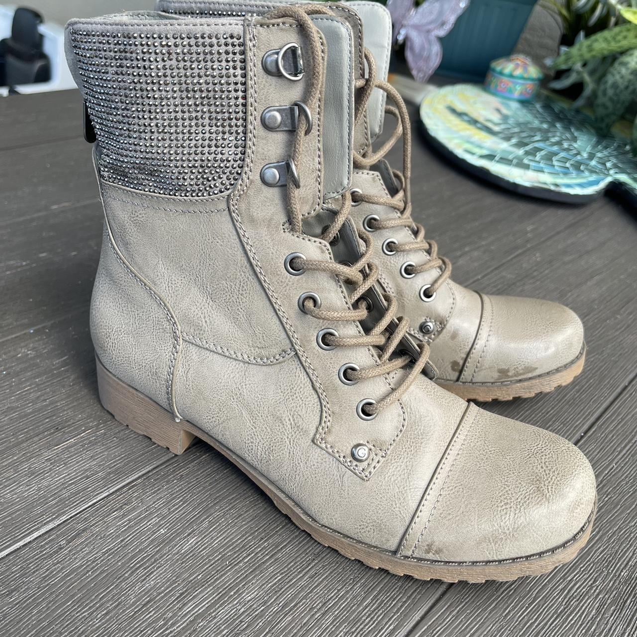 G by guess combat boots Rhinestone details! Like... - Depop