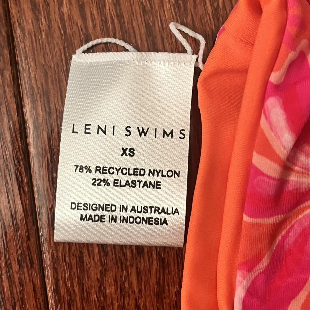 Red and orange floral Leni Swims bikini top #bikinilife | Depop