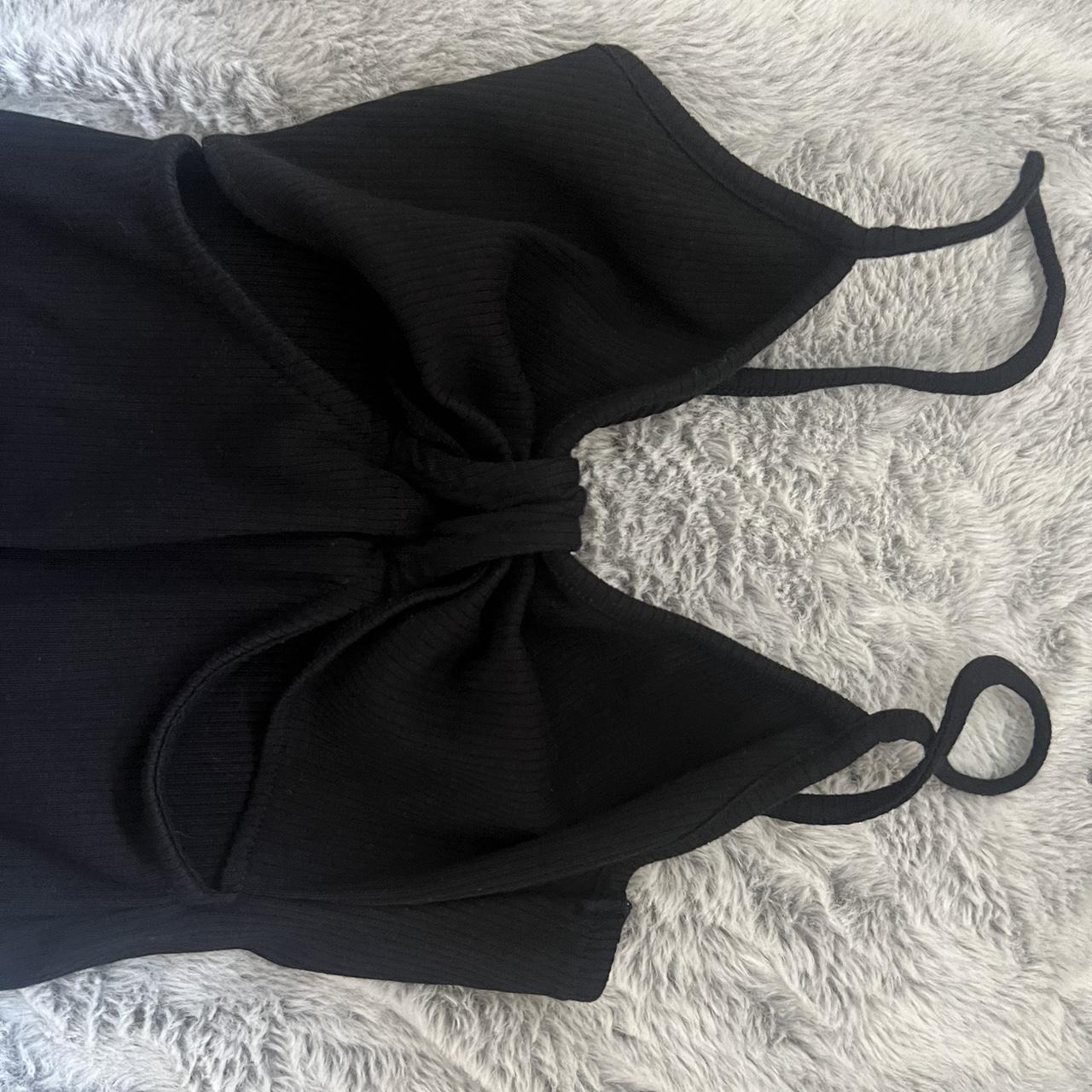 Primark black cut out dress worn once size 6... - Depop