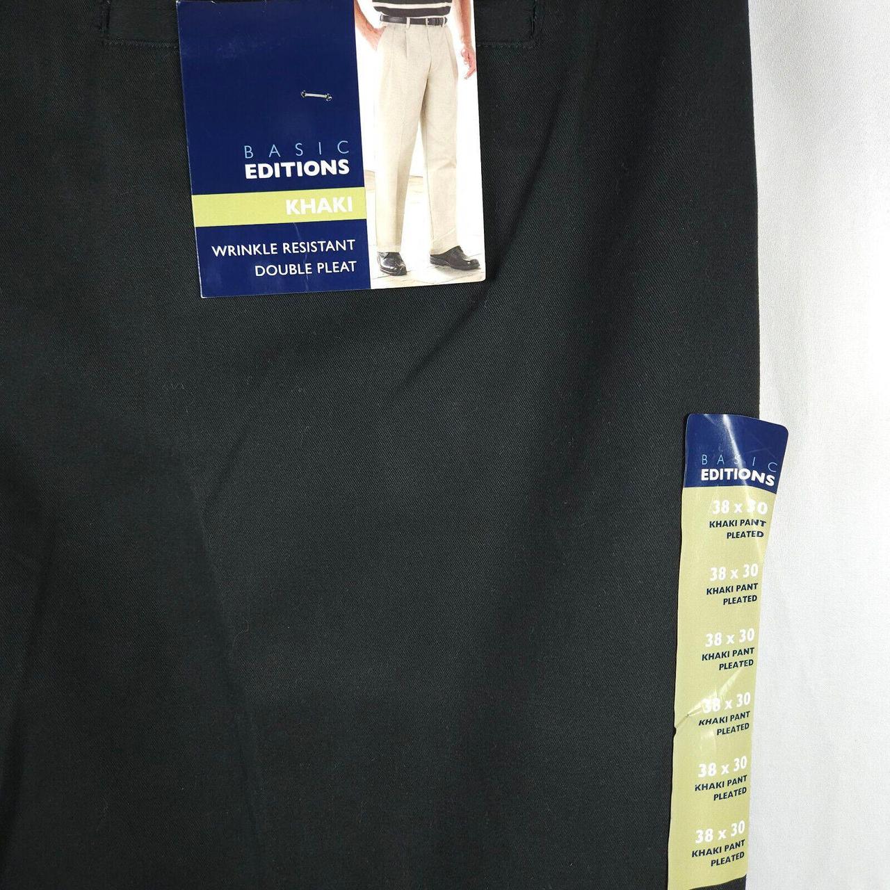 NWT Basic Editions Mens 38x30 Black Elastic Waist... - Depop