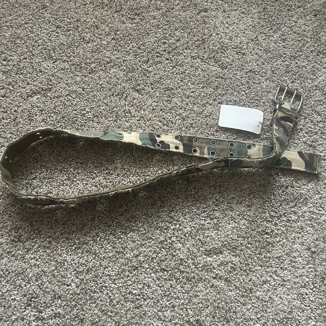 Camo belt with buckle and holes #camo - Depop