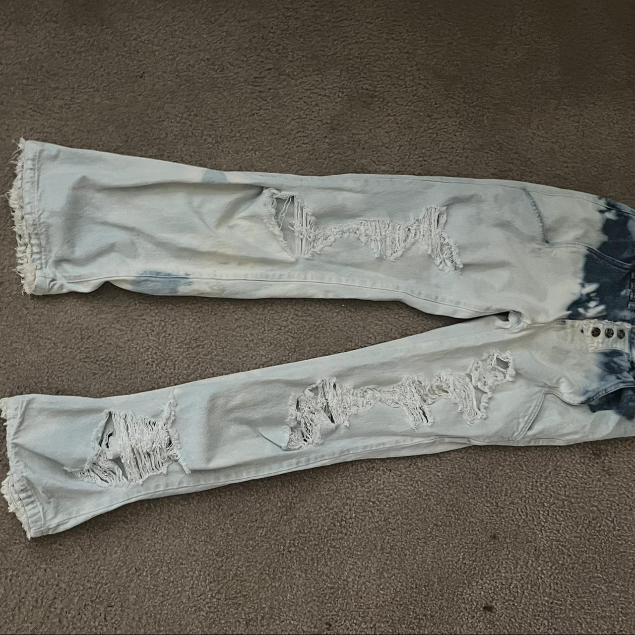 Rustial bleached denim pants lmk on offers not... - Depop