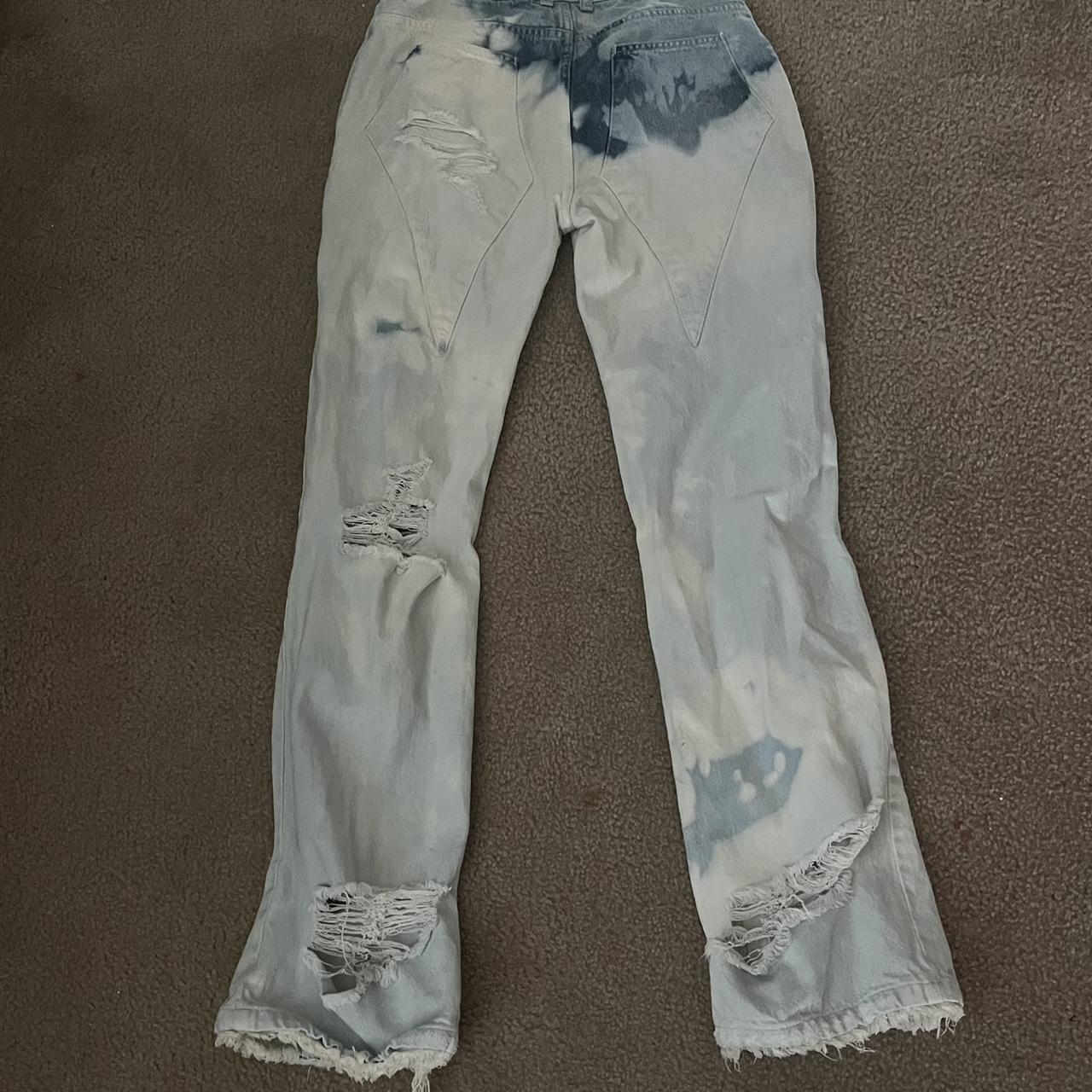 Rustial bleached denim pants lmk on offers not... - Depop