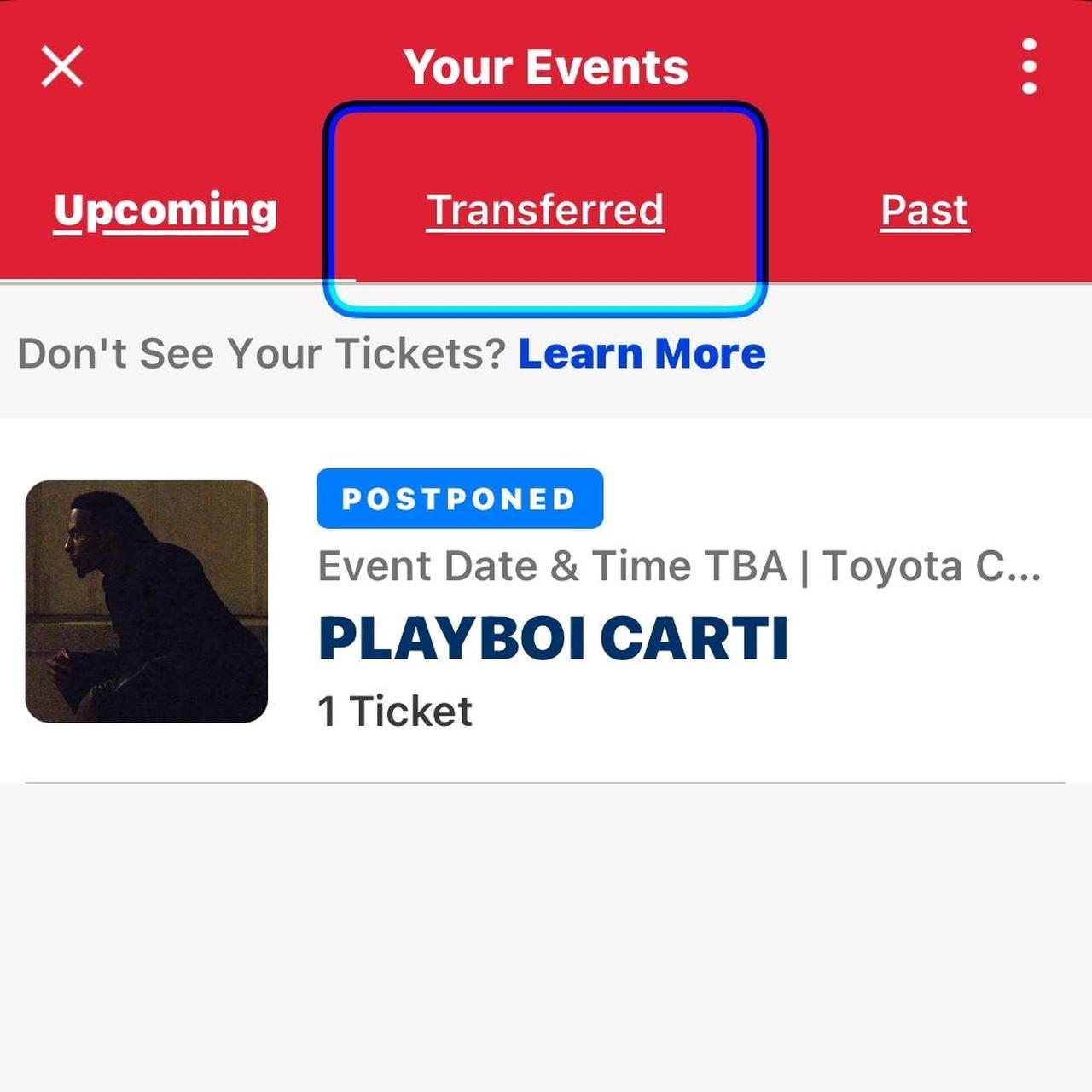 Playboi carti floor tix dm me to buy (do not buy... - Depop