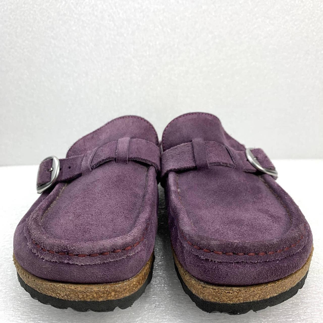 Birkenstock Women's Purple and Cream Clogs | Depop