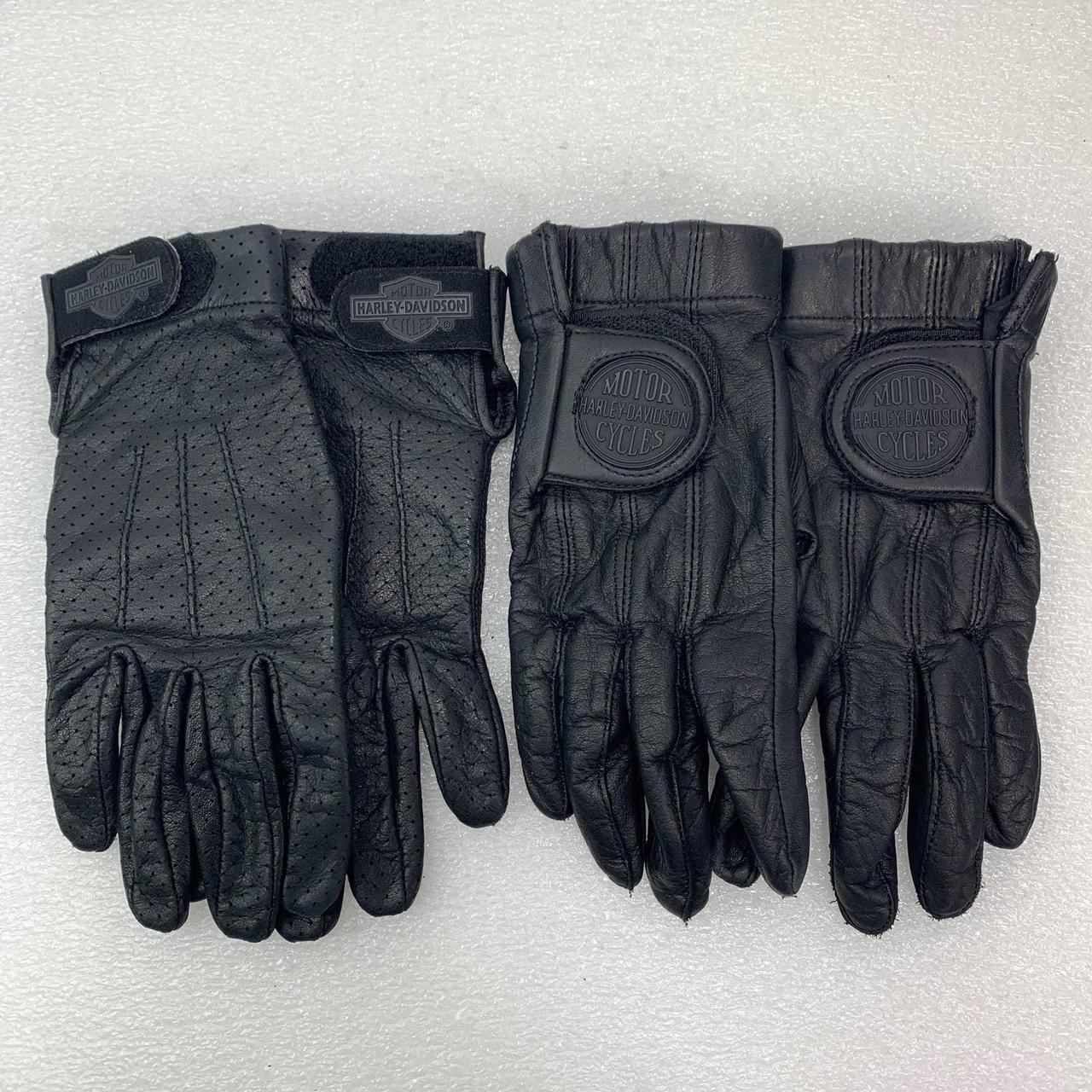 Harley Davidson Full Finger Motorcycle Gloves in... - Depop