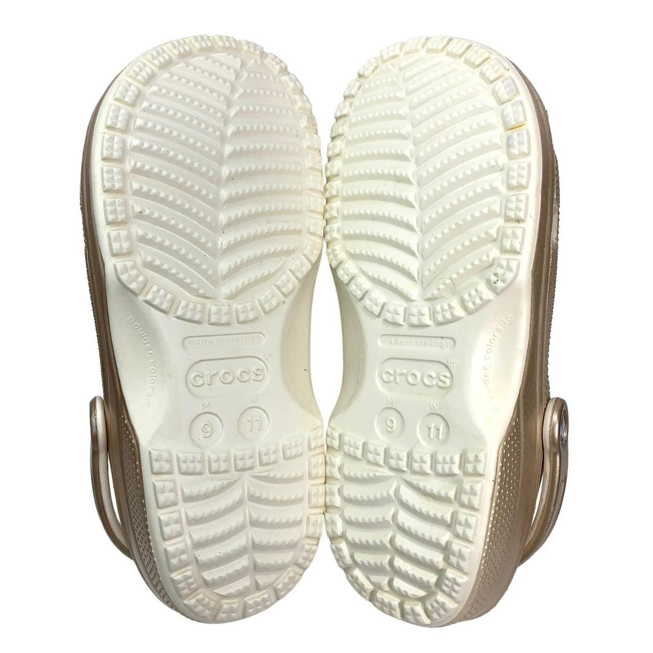 Crocs Classic Clog Glitter in Cream Size Men's 9 -... - Depop