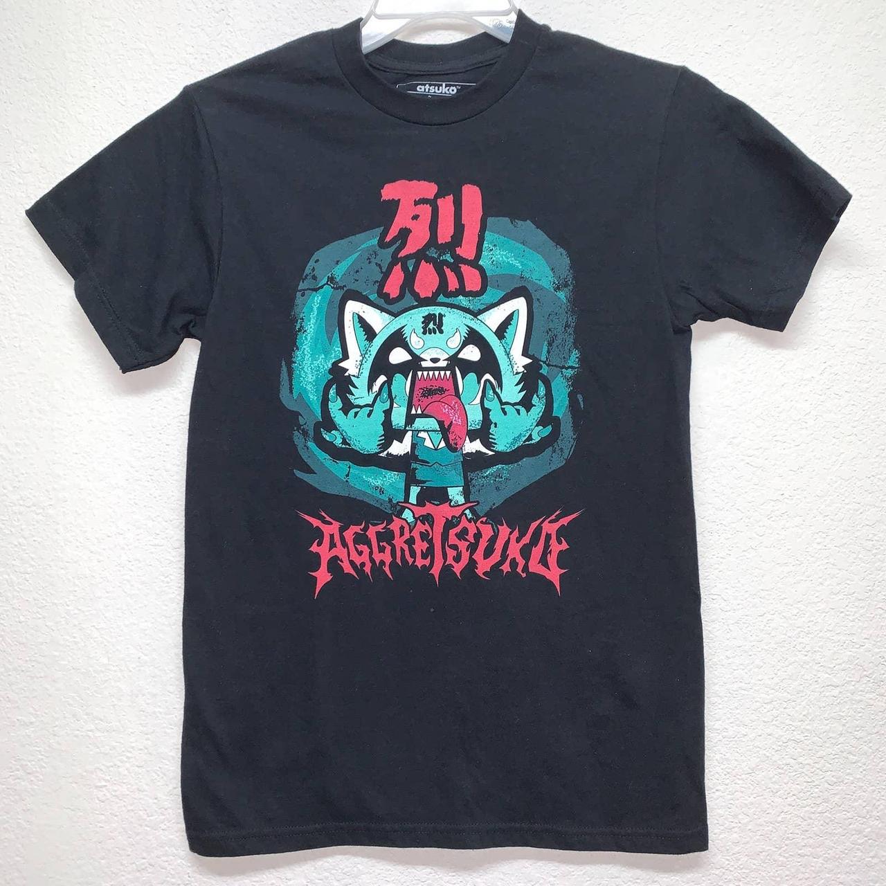 Atsuko Aggretsuko Angry Retsuko T-Shirt in Black... - Depop