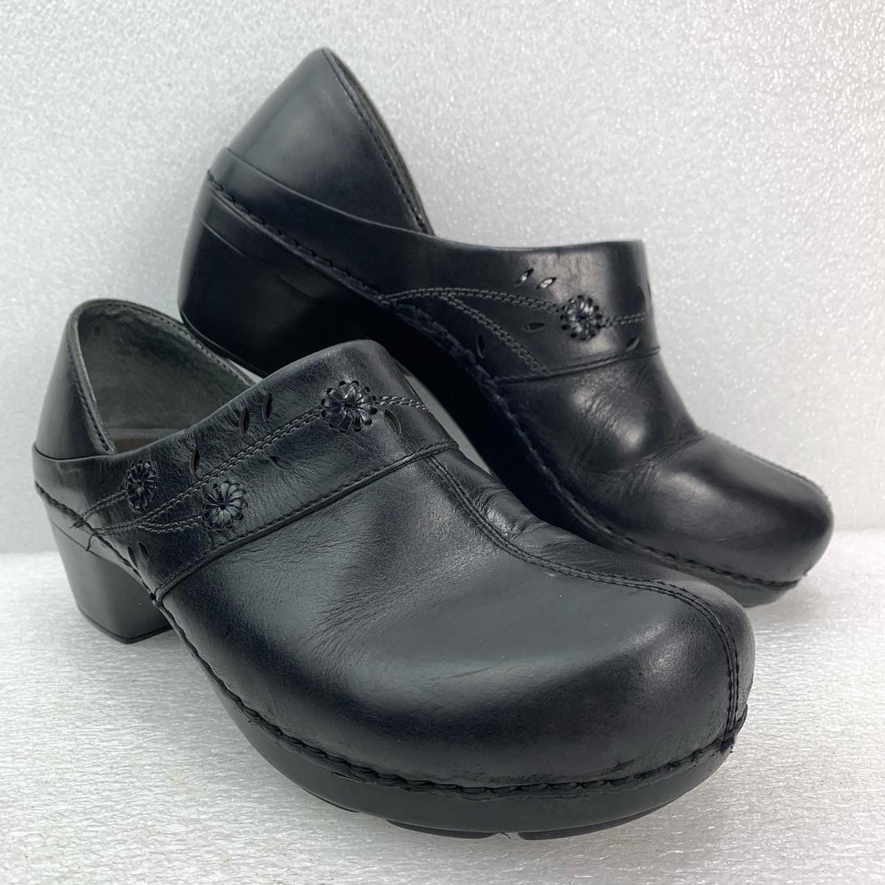 DANSKO Leather Clog in Black Size Women's 40 -... - Depop