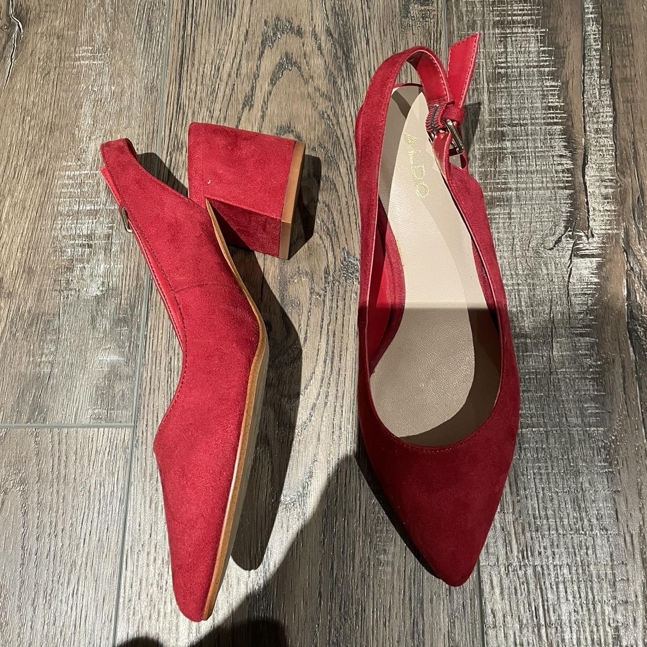 ALDO Women's Red Mules | Depop